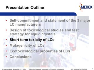 Merck Chemicals - Safety of LC Materials | PPT