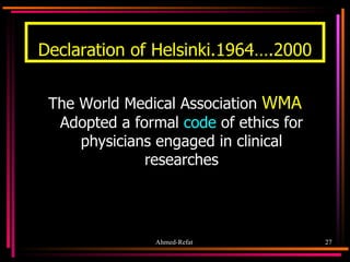 Ethics of Medical Researches | PPT