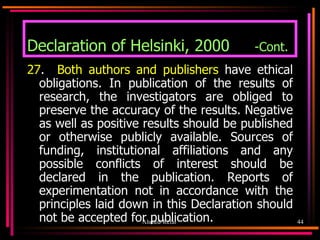 Ethics of Medical Researches | PPT