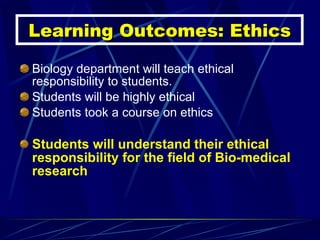 Intended Learning Outcomes and Students Assessment | PPT