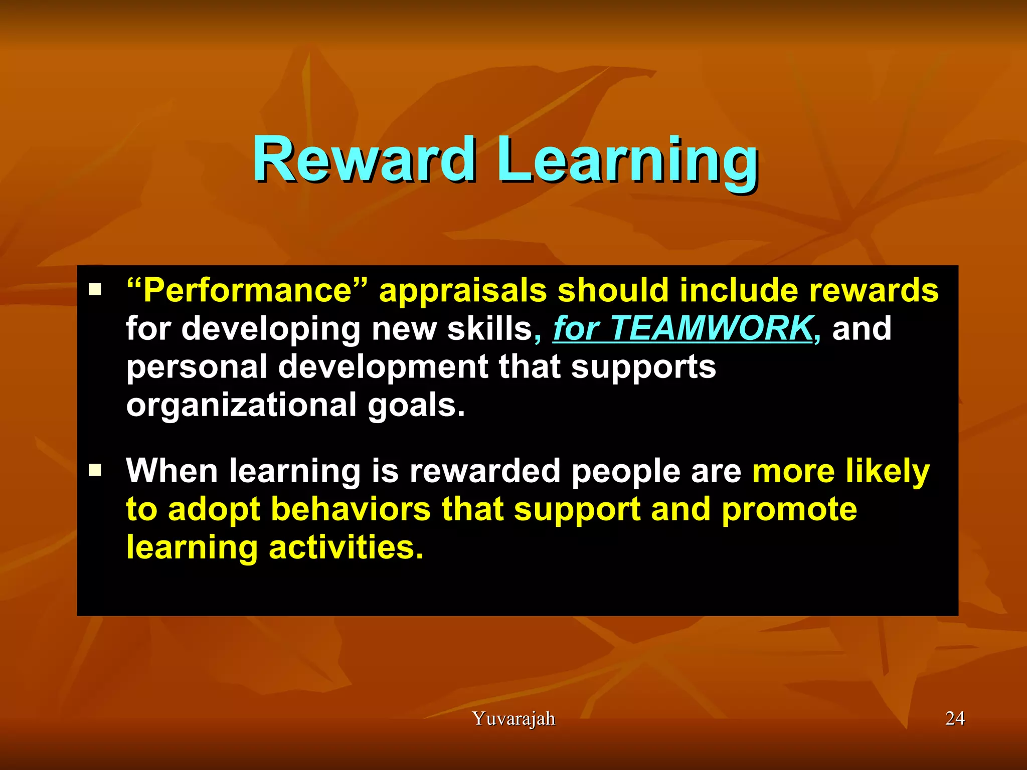 Learning Organisation adapted from Peter Senge's 5th Discipline ...