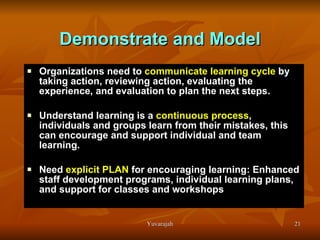 Learning Organisation adapted from Peter Senge's 5th Discipline ...
