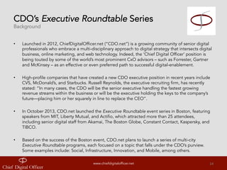 Chief Digital Officer Events Package 2014 | PPT