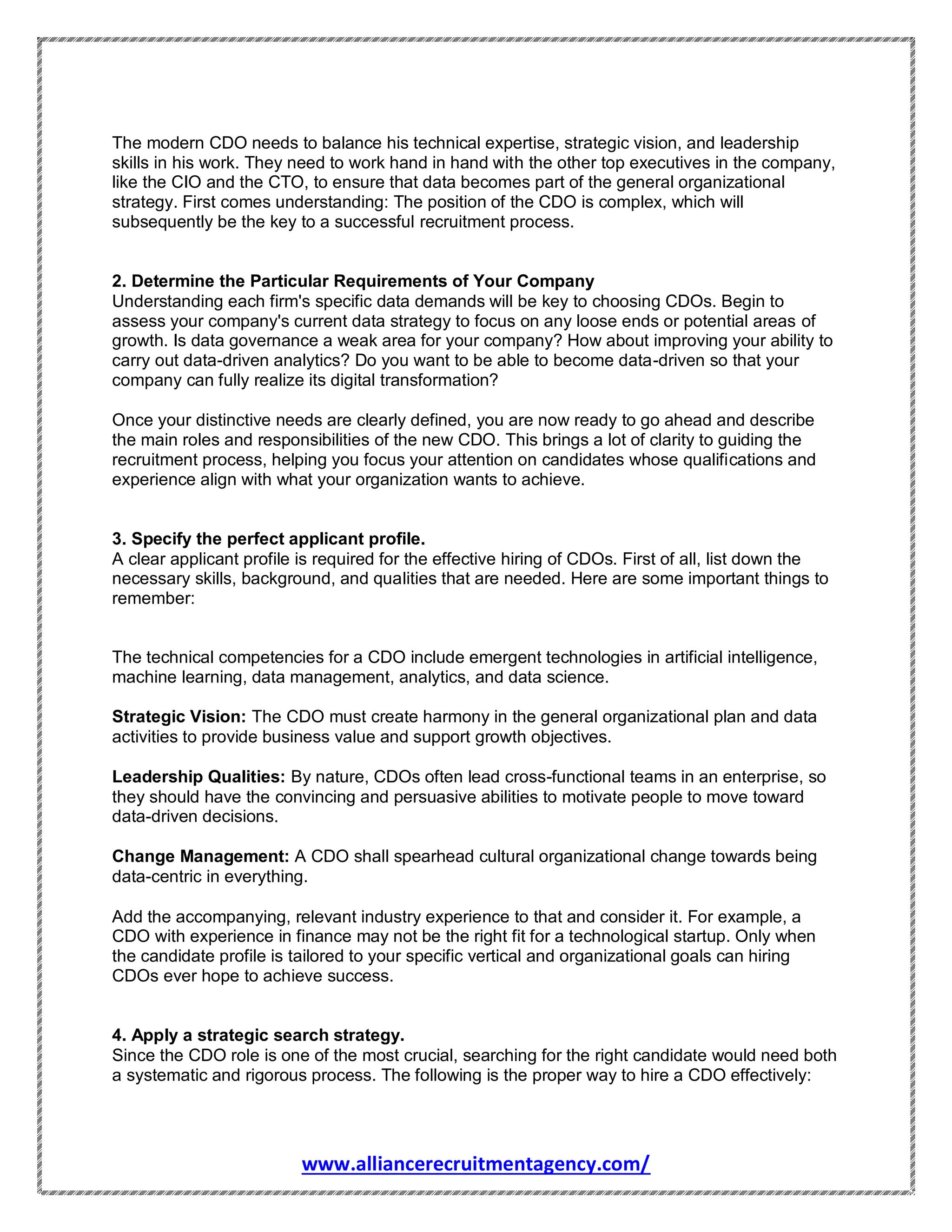 CDO Hiring How to Find the Right Chief Data Officer for Your ...