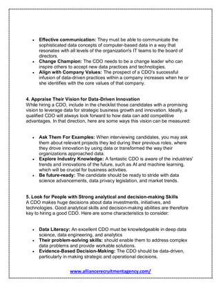 CDO Hiring Tips What Every Company Needs to Know Before Choosing a ...