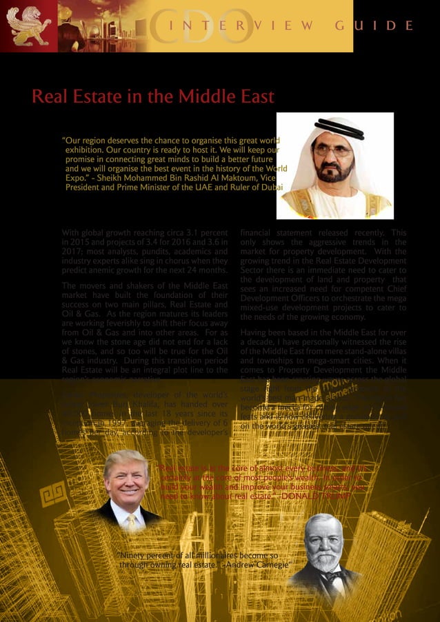 Interview Assessment Guide : Chief Development Officer - Real Estate | PDF