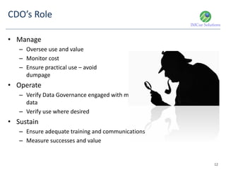 CDO Webinar: Metadata and the CDO | PPT