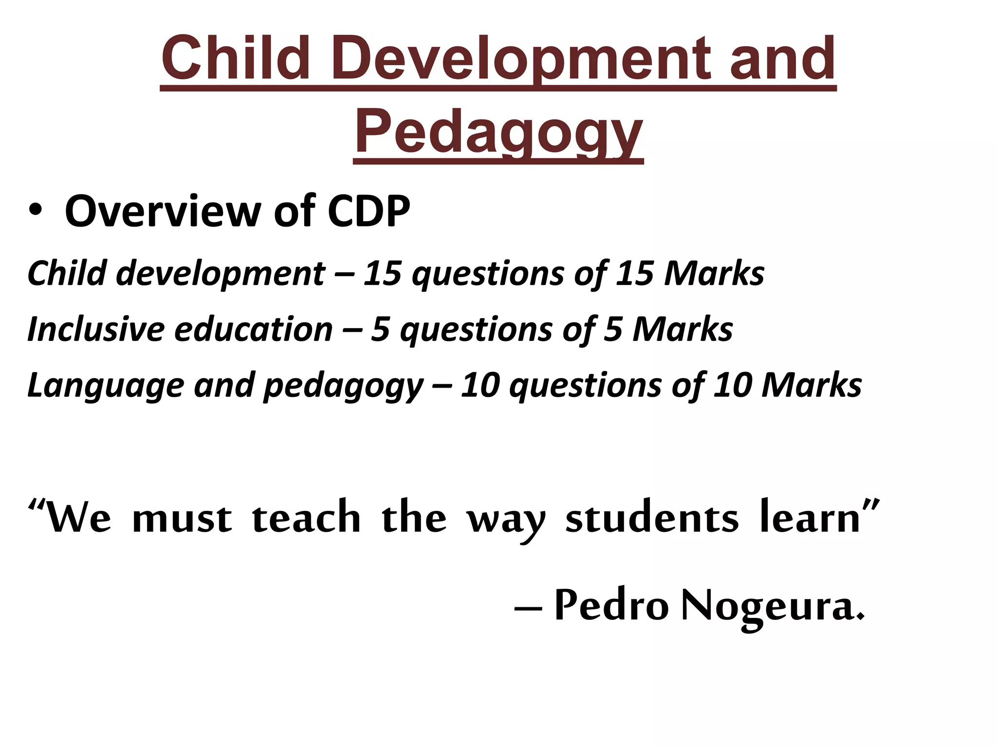 Child Development and Pedagogy | PPTX