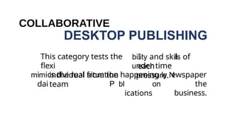 Collaborative Desktop Publishing power point | PPTX