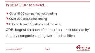 CDP: presentation to CCCW Dec 2014 | PDF