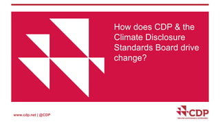 How does CDP's model drive change | PPTX | Financial Industry | Industries