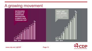 How does CDP's model drive change | PPTX | Financial Industry | Industries