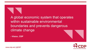 How does CDP's model drive change | PPTX | Financial Industry | Industries