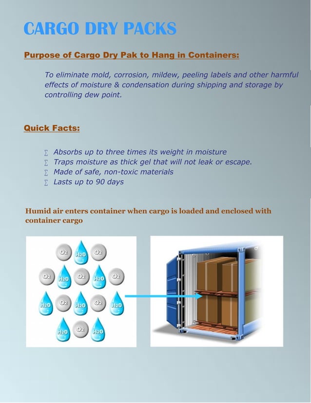 Shipping Container Desiccant - Moisture Free Storage | PDF