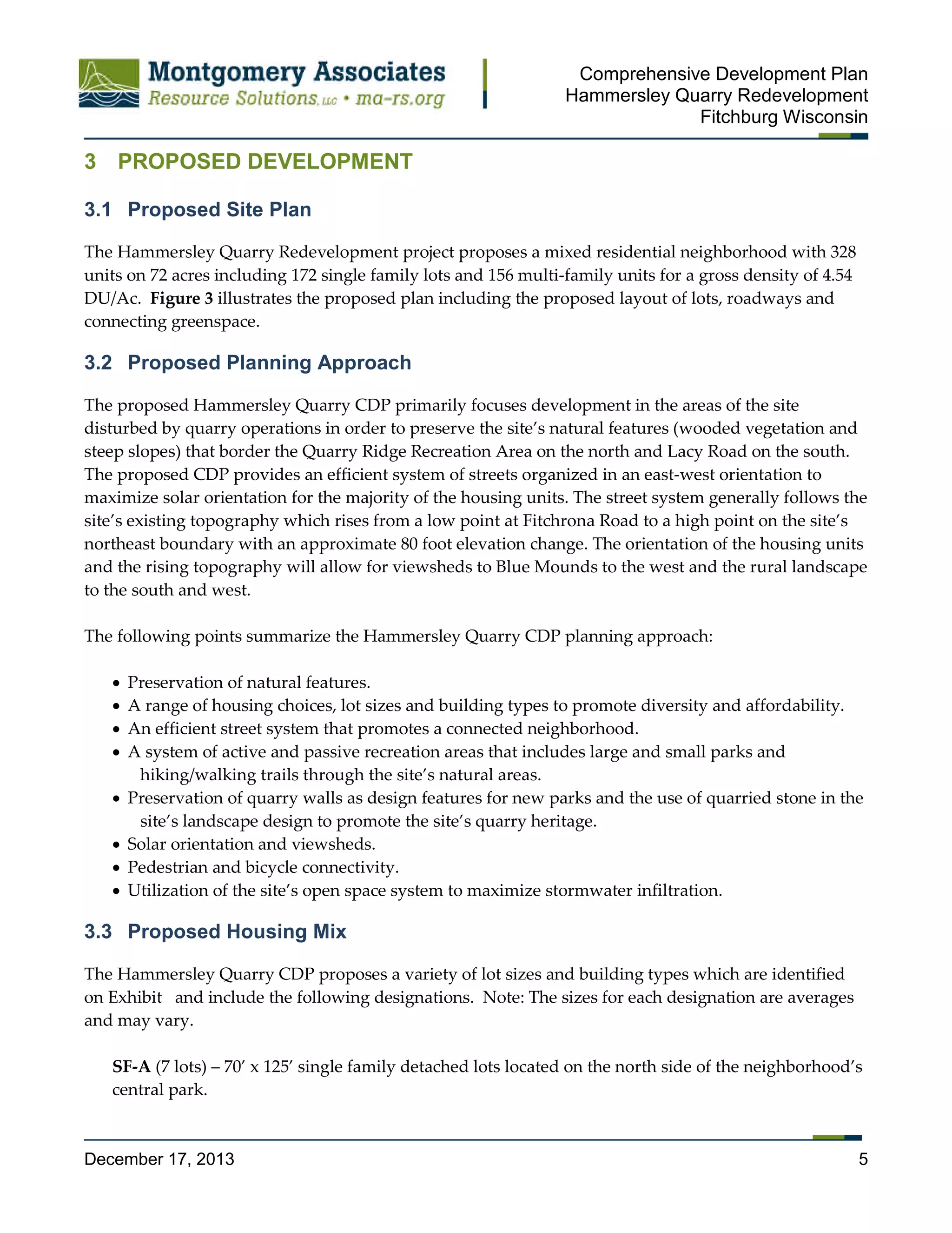 Comprehensive Development Plan | Quarry Vista | PDF