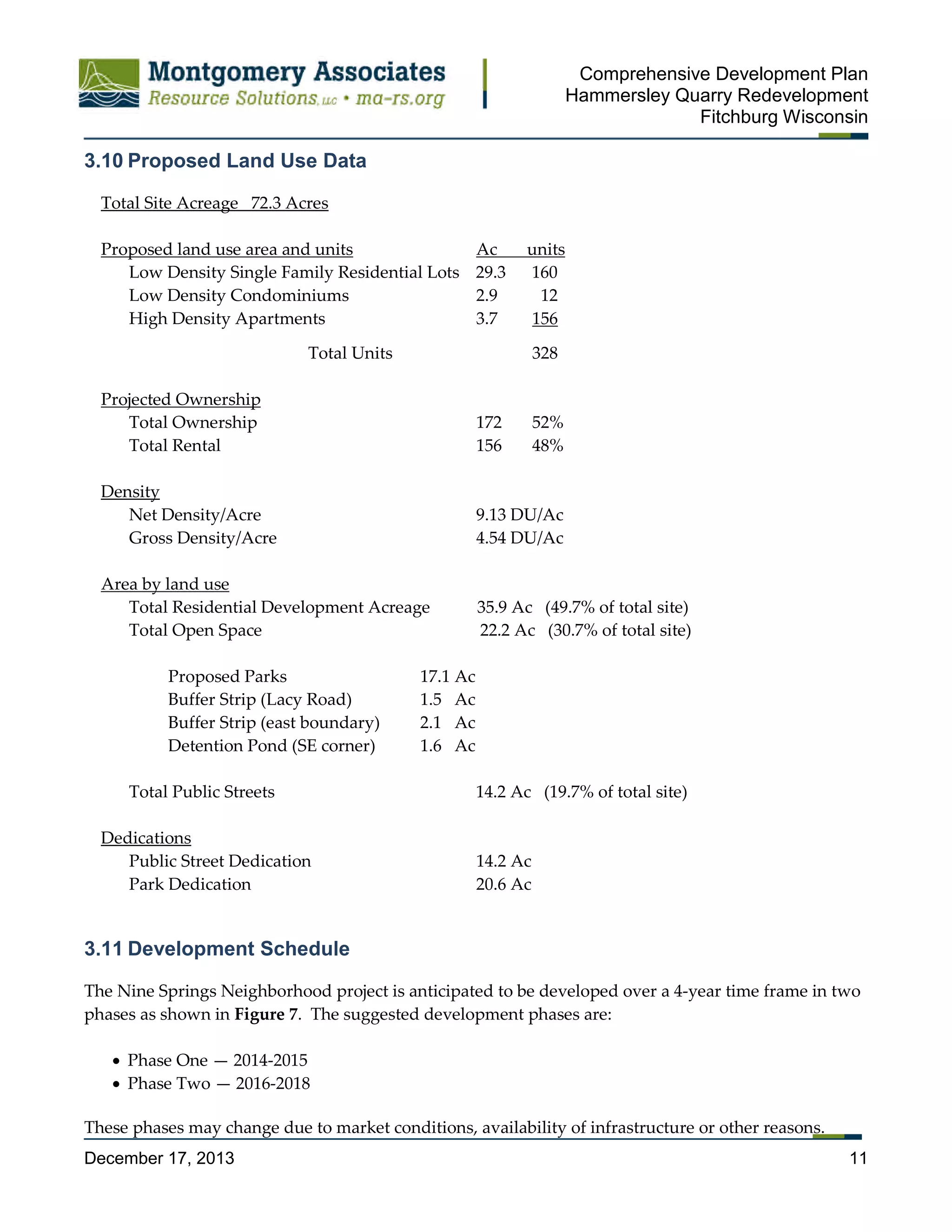 Comprehensive Development Plan | Quarry Vista | PDF
