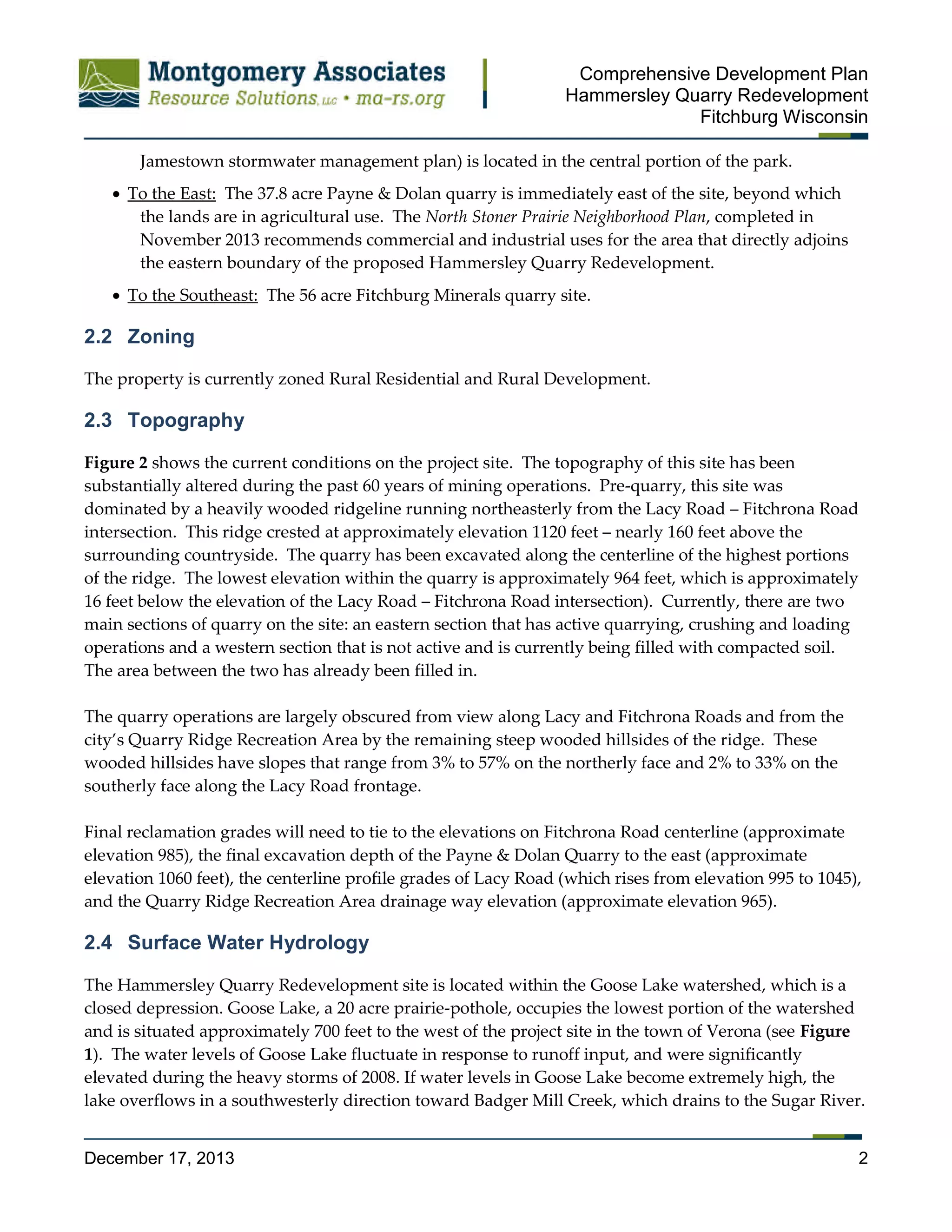 Comprehensive Development Plan | Quarry Vista | PDF