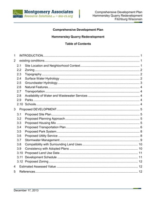 Comprehensive Development Plan | Quarry Vista | PDF