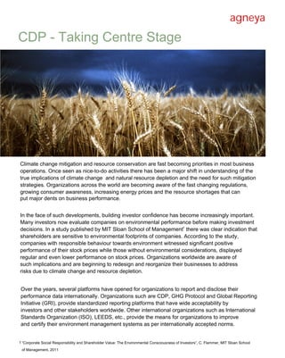 CDP - Taking centre stage | PDF