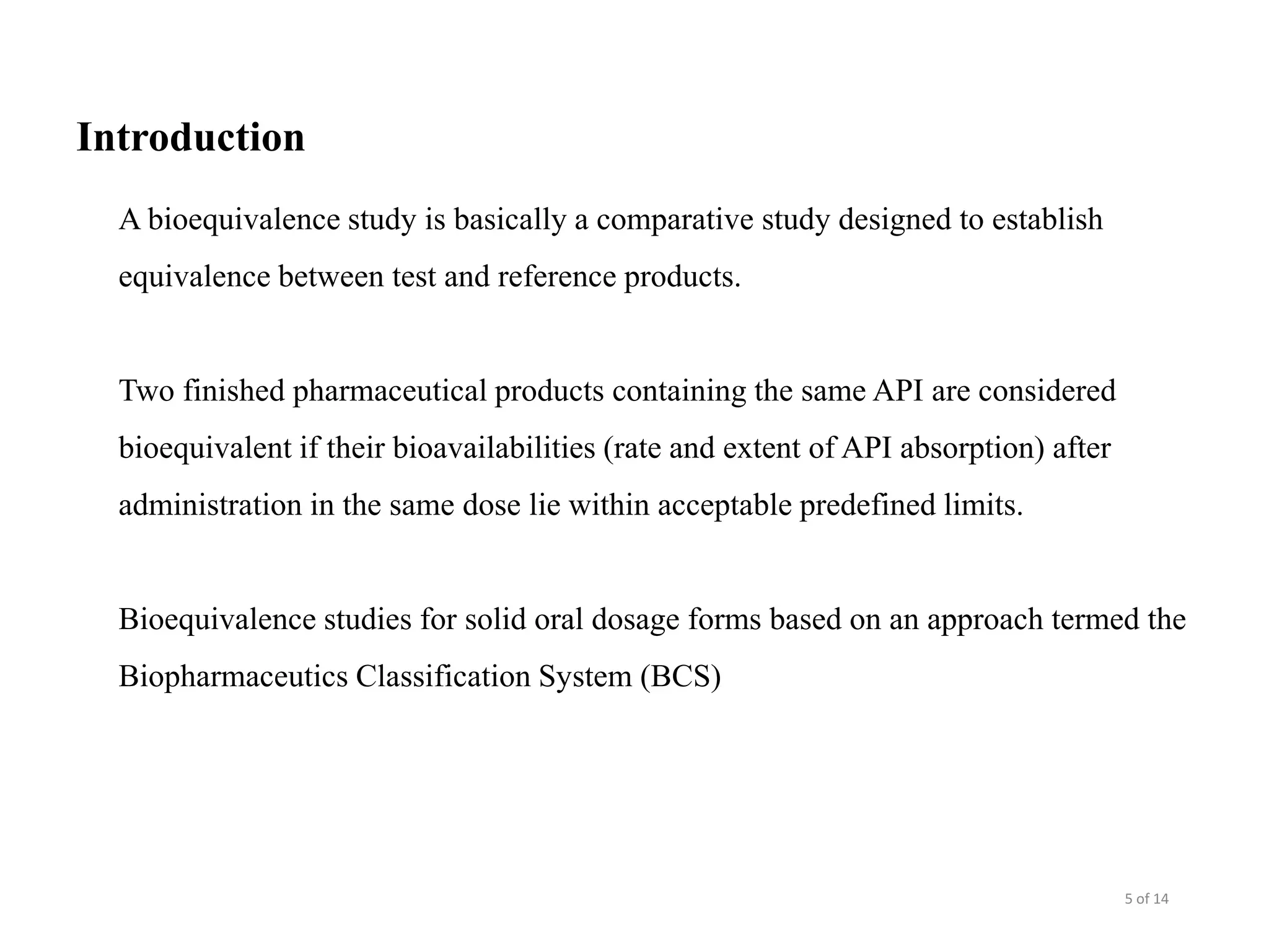 Biopharmaceutics Classification System-based Biowaivers & Comparison of ...