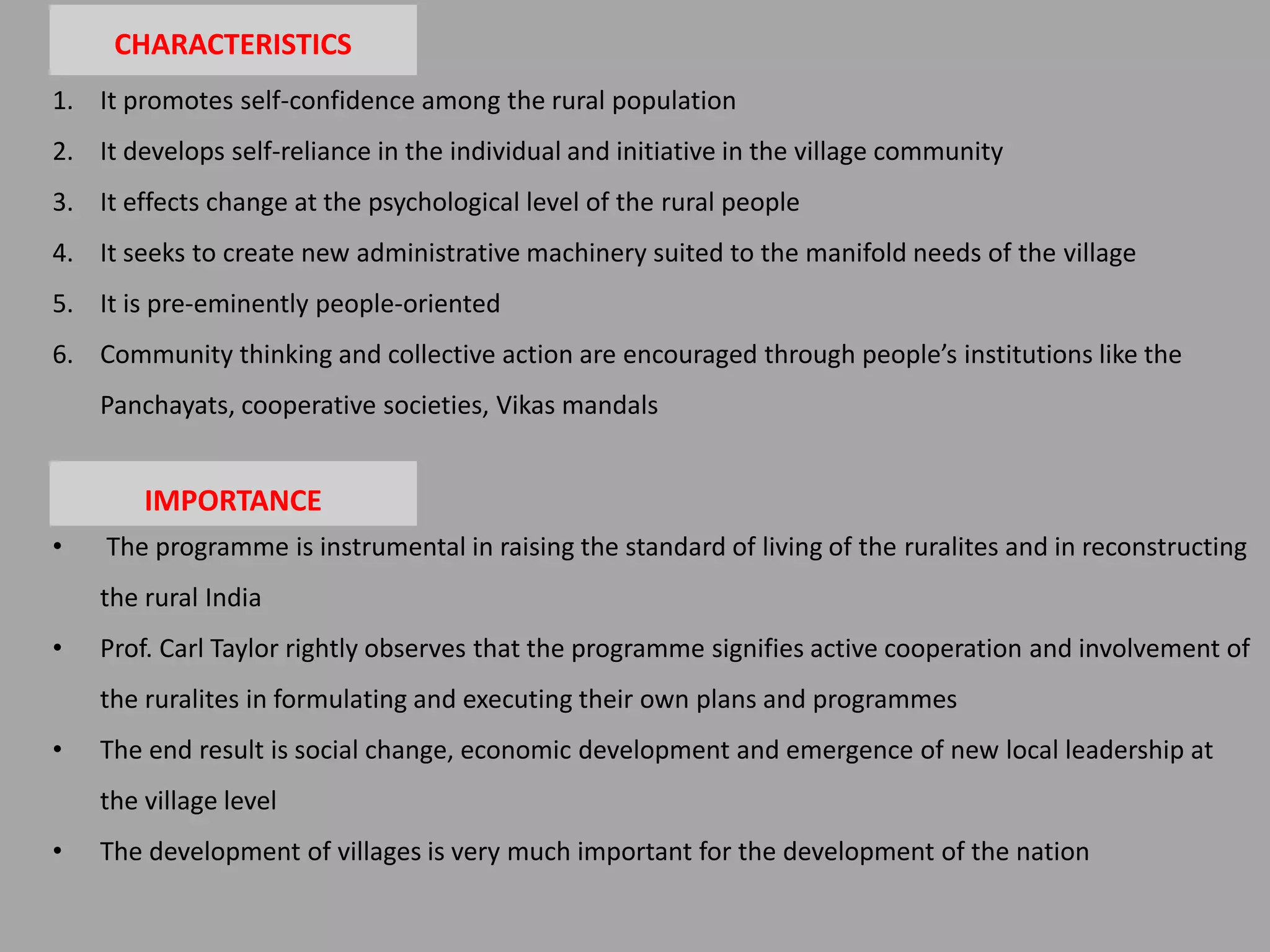 Community Development Program 1952 | PPTX