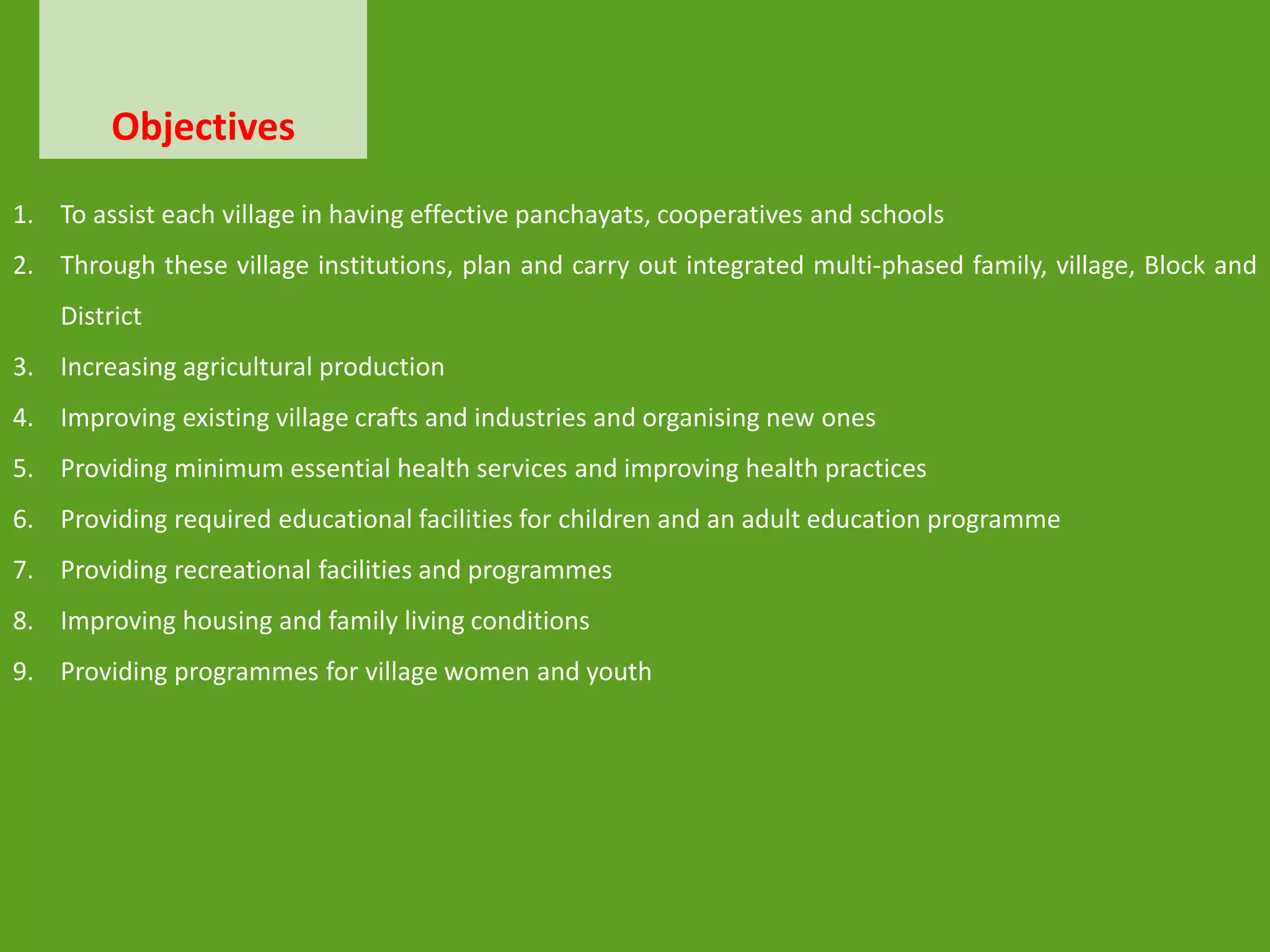 Community Development Program 1952 | PPTX