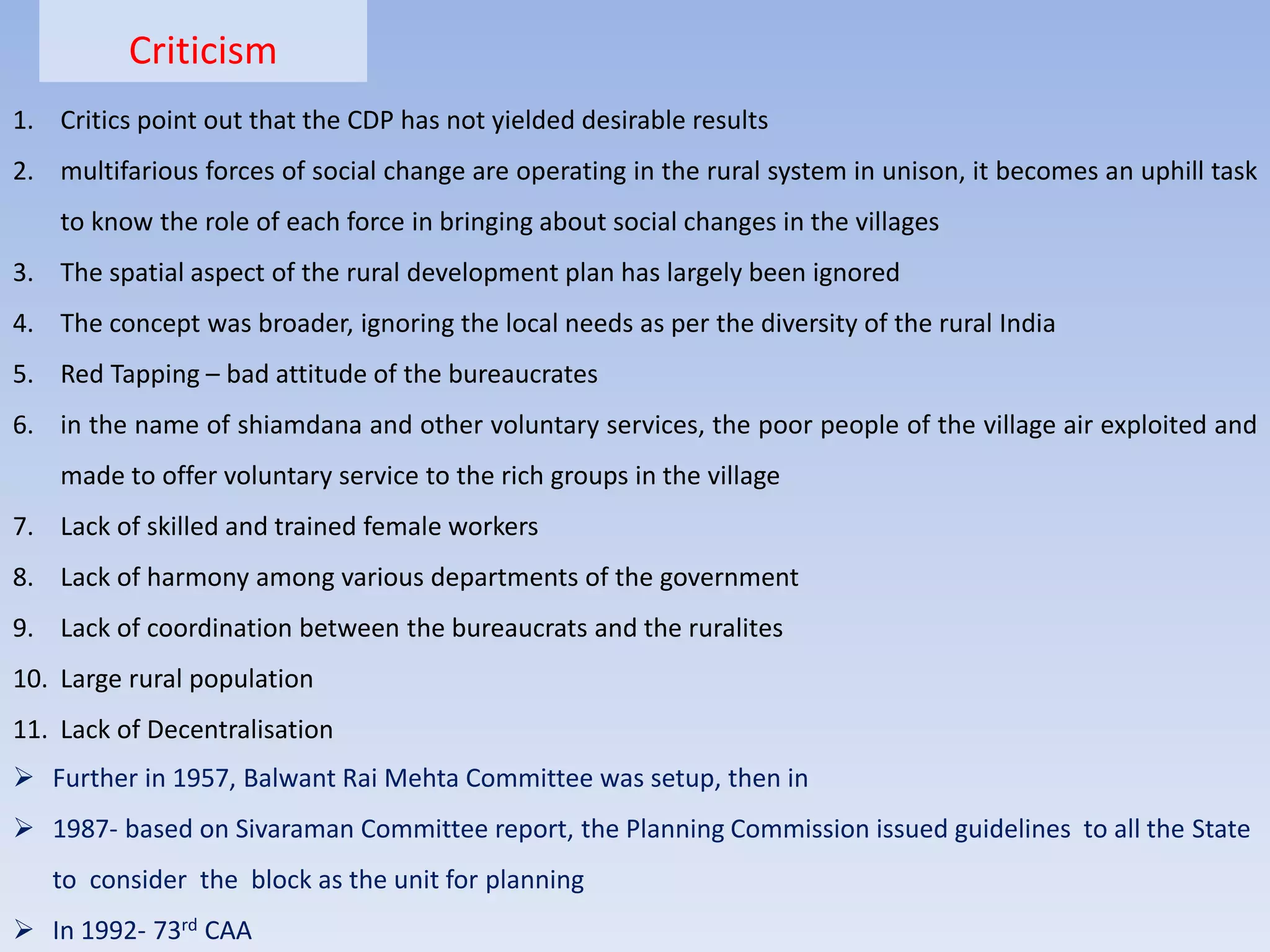 Community Development Program 1952 | PPTX