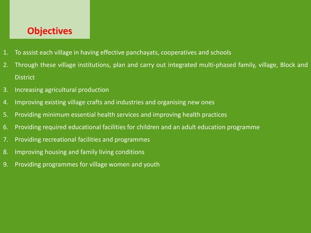 Community Development Program 1952 | PPTX