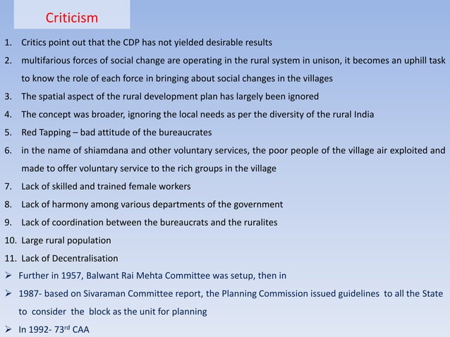 Community Development Program 1952 | PPTX