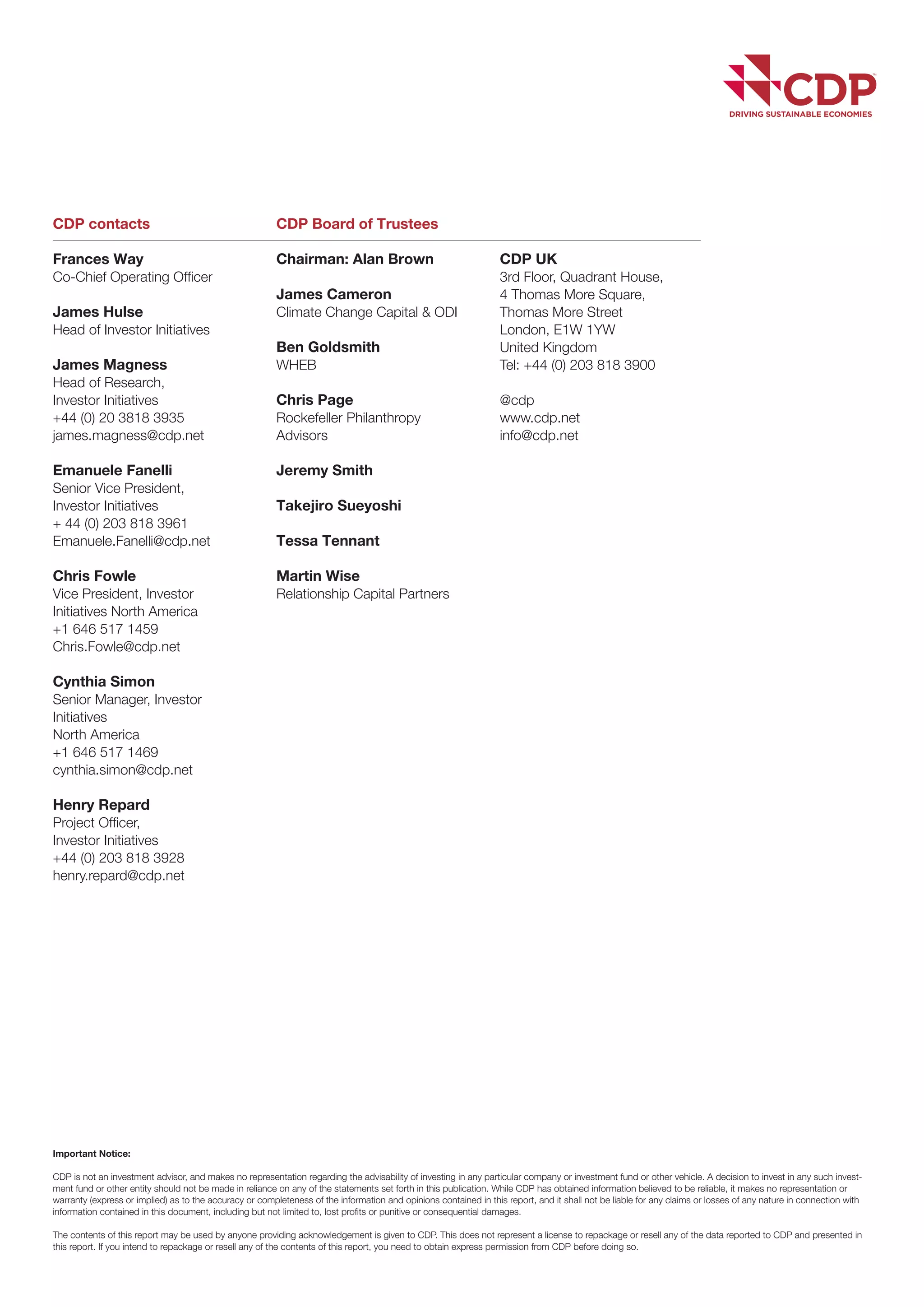 CDP Auto Manufacturers report | PDF