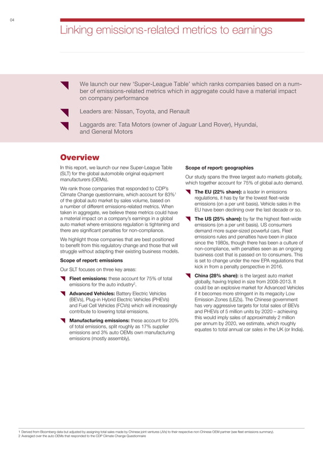 CDP Auto Manufacturers report | PDF