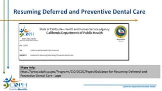 CDPH Dental Guidance Overview PPT for 5 14 2020 - FINAL.pptx