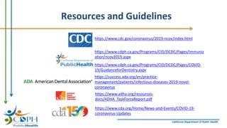CDPH Dental Guidance Overview PPT for 5 14 2020 - FINAL.pptx