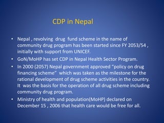 Community Drug program , its succes and challenges | PPTX