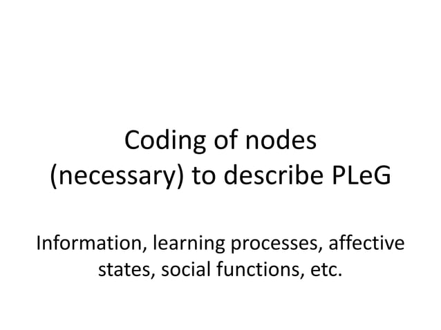 Personal Learning Graph (PLeG) | PPTX | Educational Assessment | Education