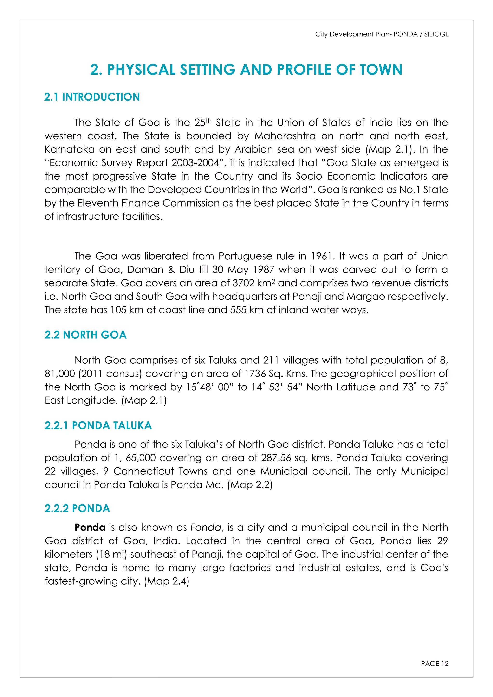 City development plan Ponda | PDF