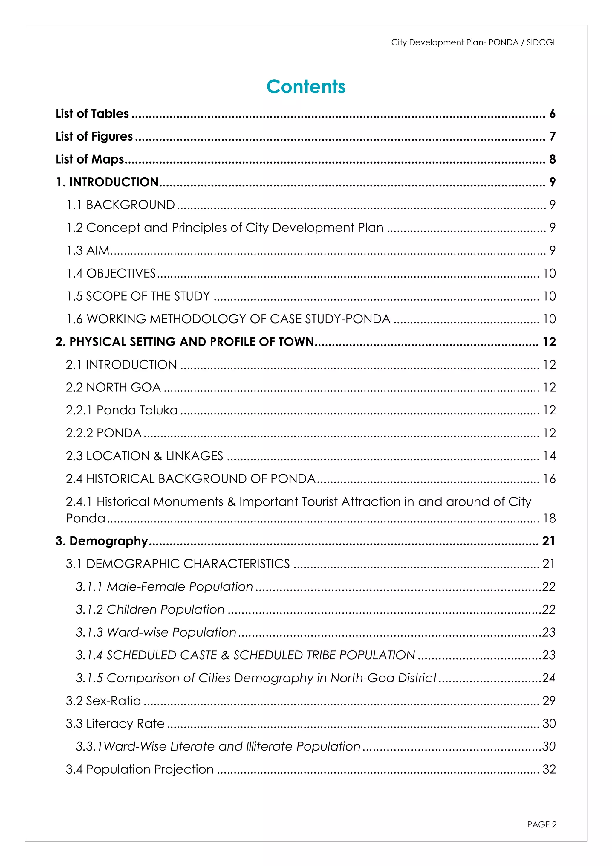 City development plan Ponda | PDF