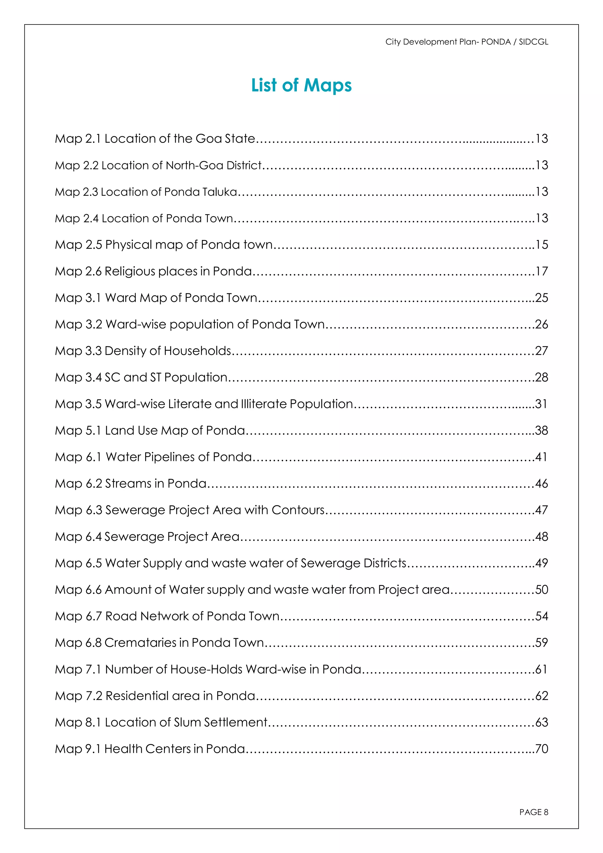City development plan Ponda | PDF