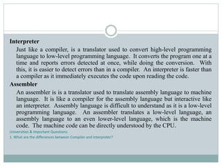 COMPILER DESIGN- Introduction & Lexical Analysis: | PDF