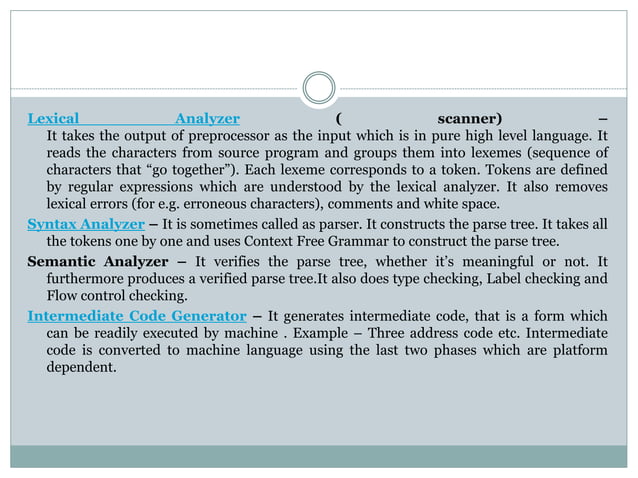 COMPILER DESIGN- Introduction & Lexical Analysis: | PDF | Programming Languages | Computing