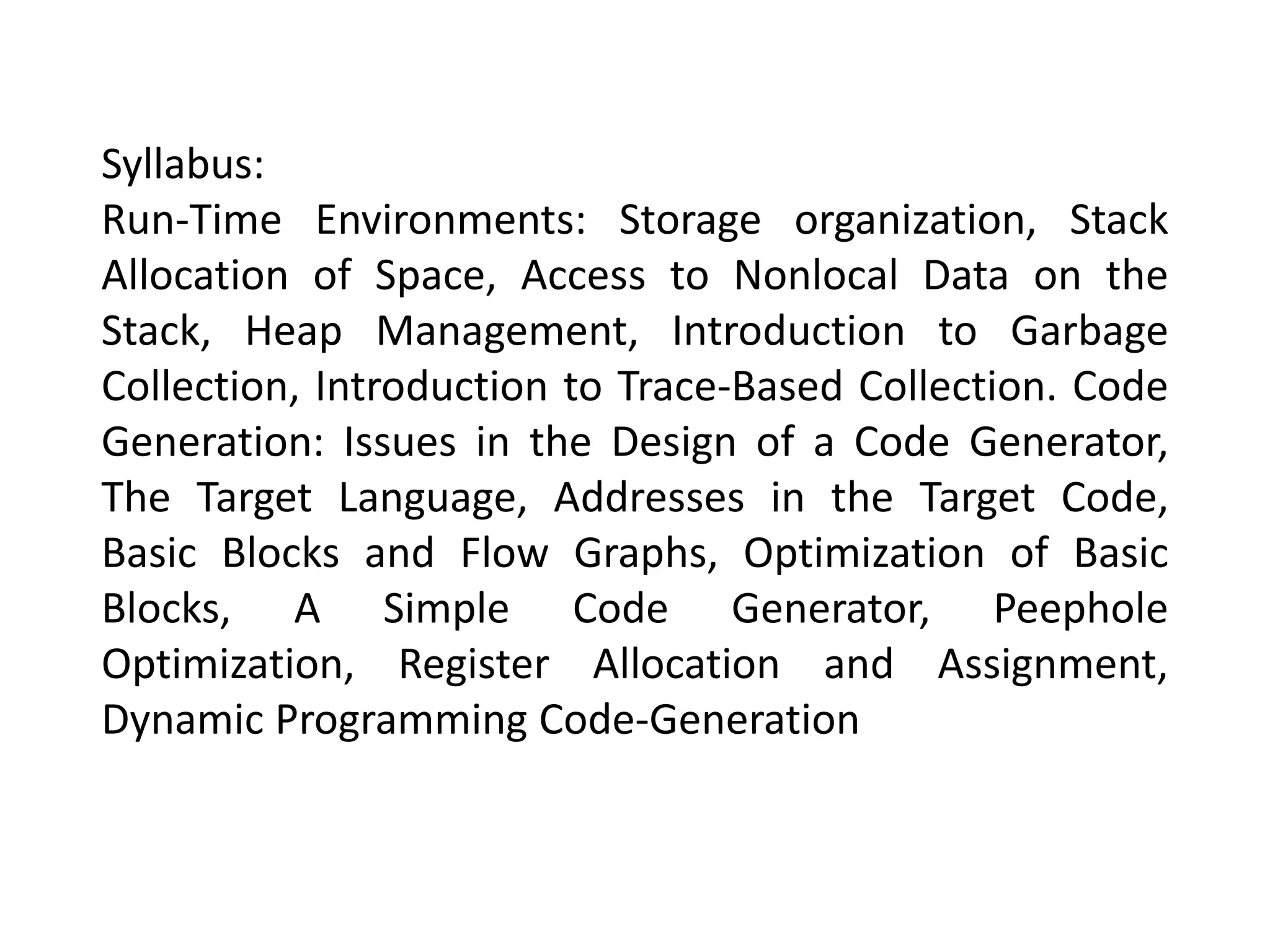 Compiler Design Run Time Environments Ppt