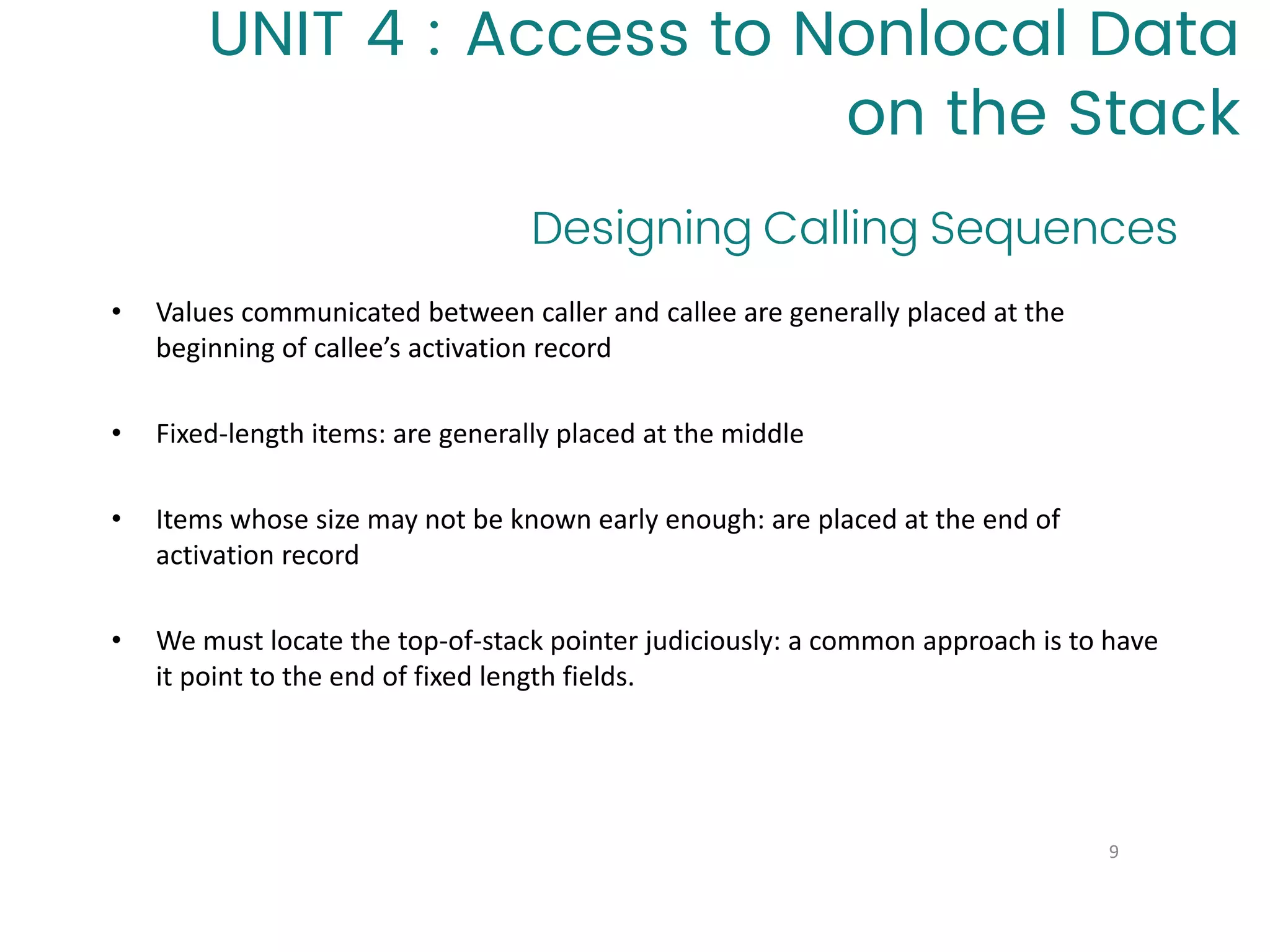 COMPILER DESIGN Run-Time Environments | PDF