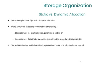 COMPILER DESIGN Run-Time Environments | PDF