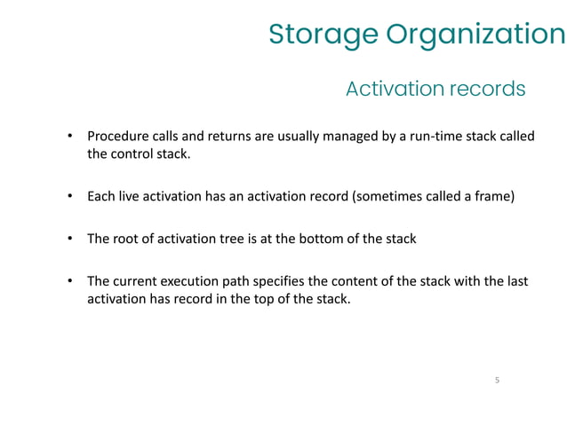 COMPILER DESIGN Run-Time Environments | PDF | Data Storage and ...