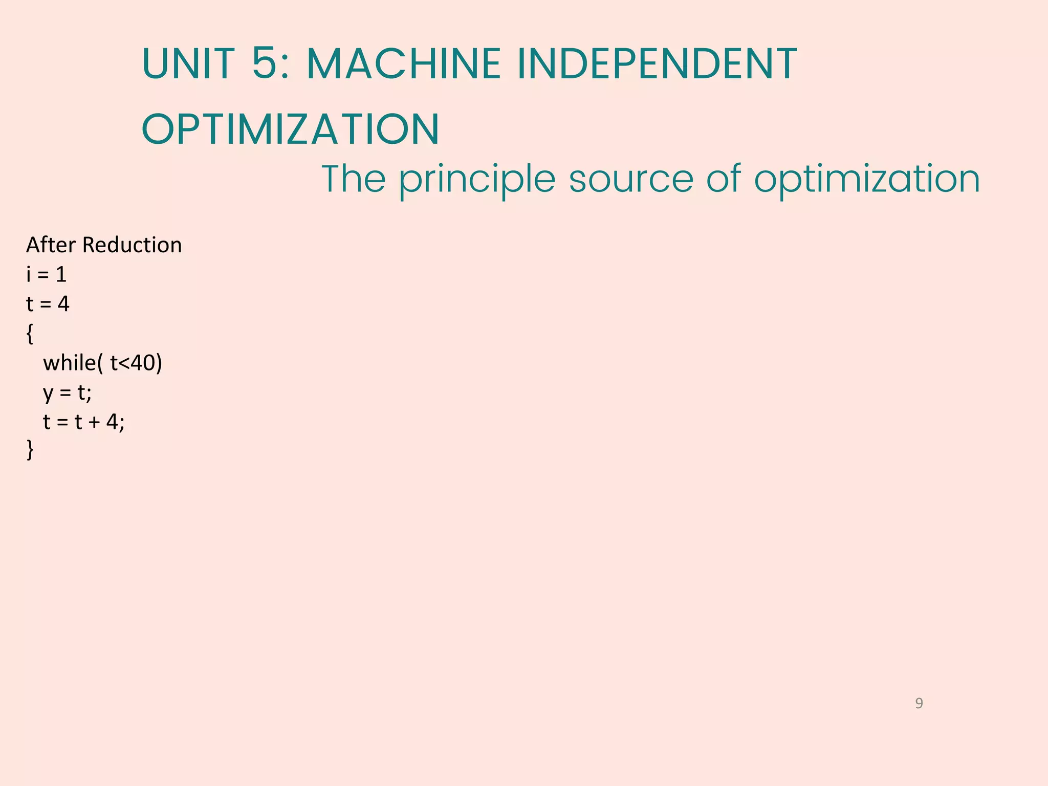 Compiler Design- Machine Independent Optimizations | PDF