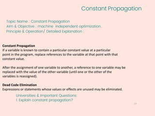 Compiler Design- Machine Independent Optimizations | PDF | Programming Languages | Computing