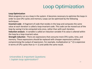 Compiler Design- Machine Independent Optimizations | PDF | Programming Languages | Computing