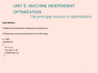 Compiler Design- Machine Independent Optimizations | PDF