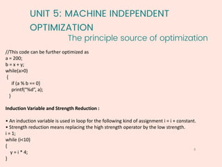 Compiler Design- Machine Independent Optimizations | PDF