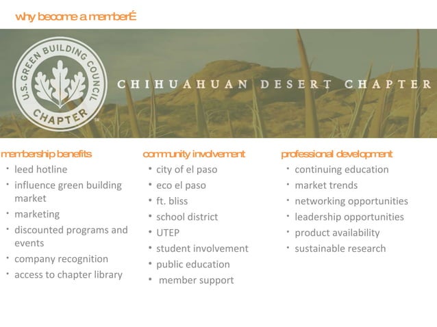 USGBC Chihuahuan Desert Chapter | PPT